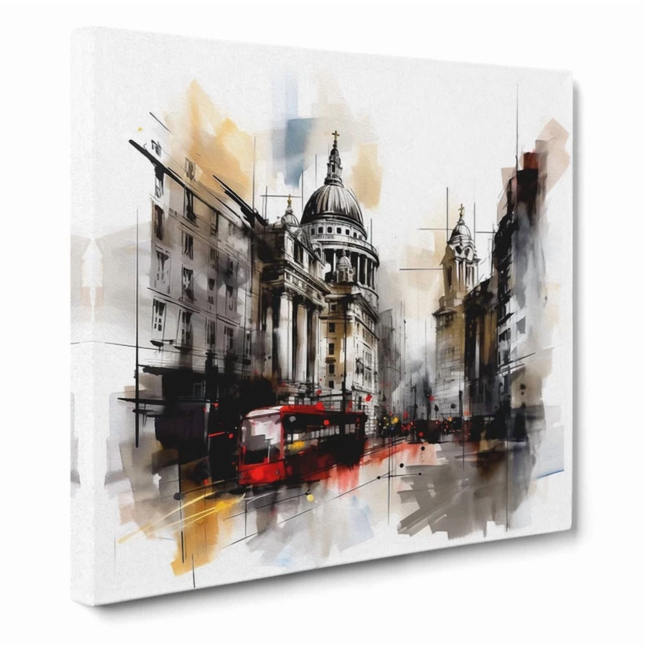 City Of London Gestural Art No.4 Wall Art Print Art Home Decor Vintage ...
