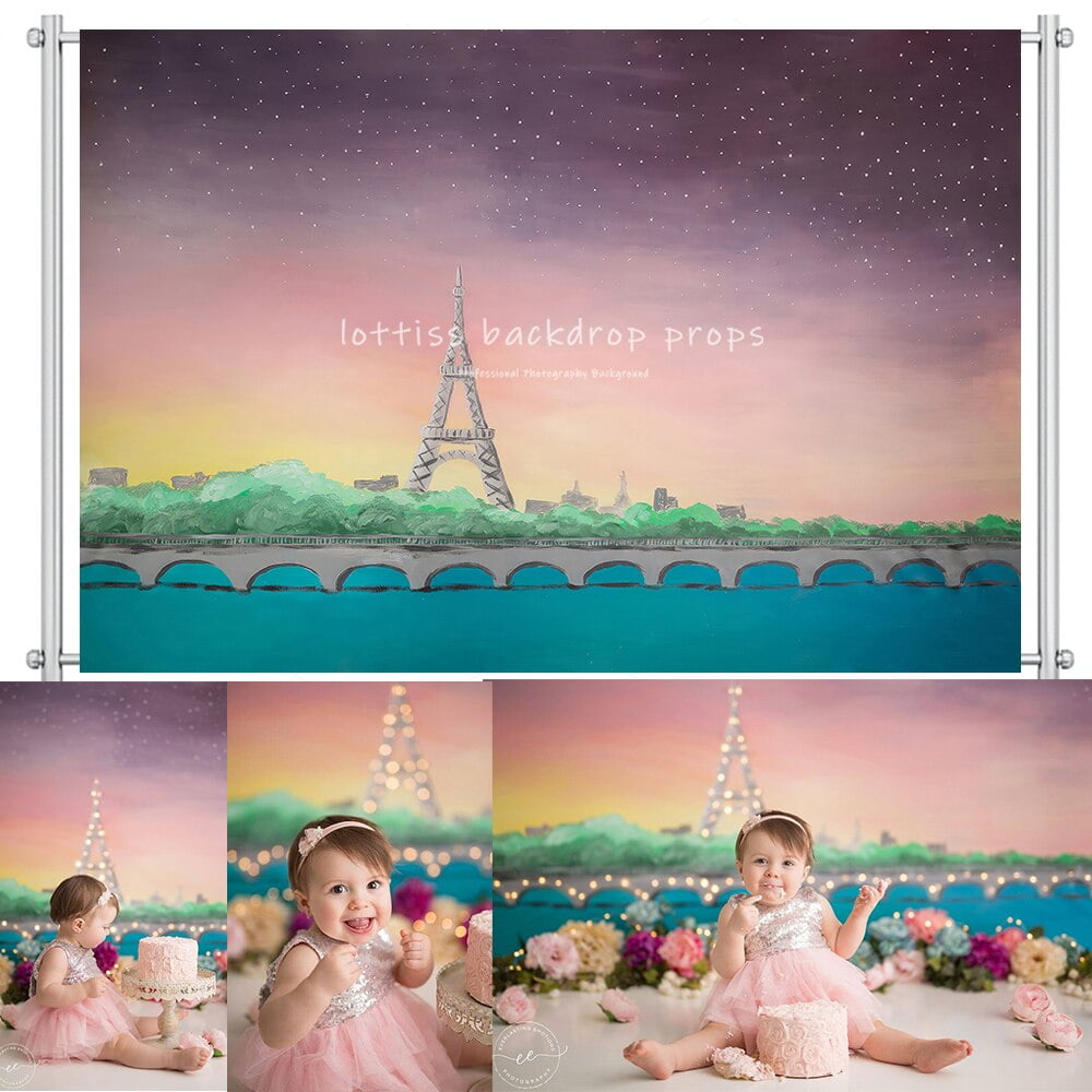 City Of Love Backdrops Photography Kids Cake Smash Children Baby ...