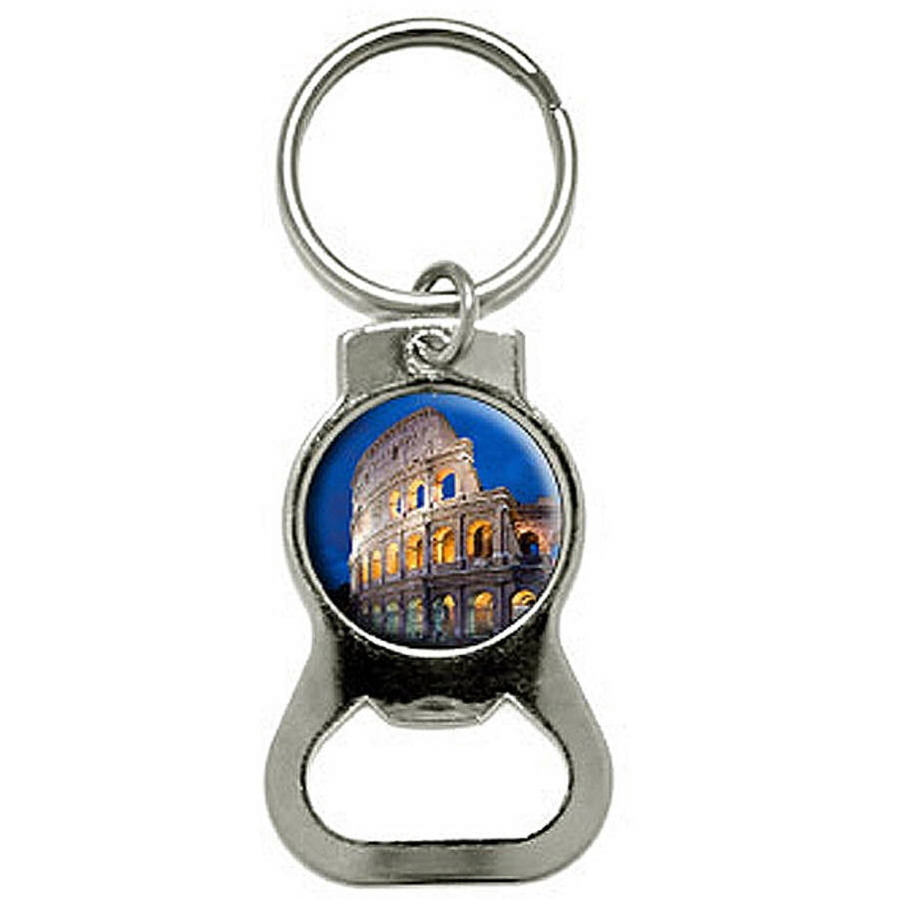 City Of Rome Italy Roman Colosseum Bottle Cap Opener Keychain Key Ring ...