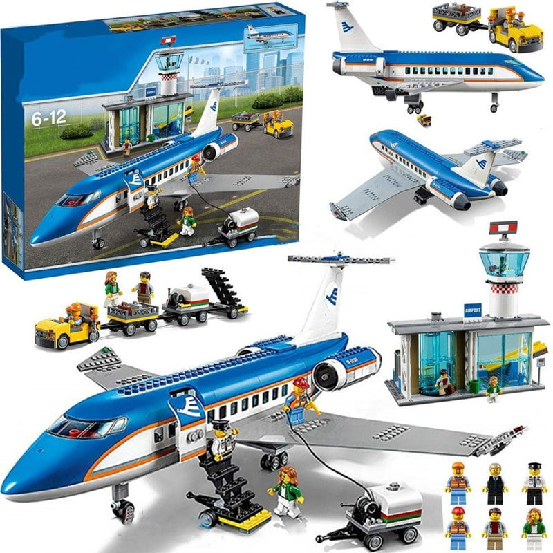 City Passenger Airplane C9014, with Radar Tower, Airport Truck with a ...