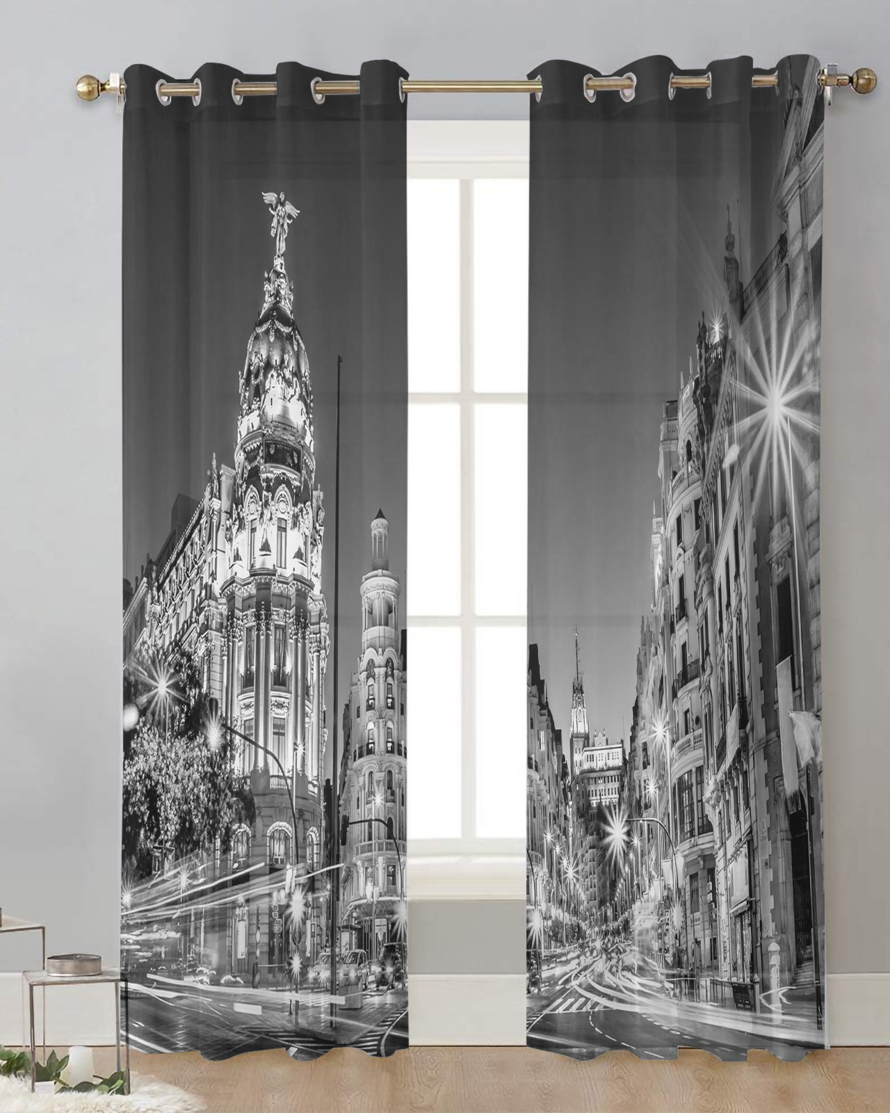 City Pedestrian House Shopping Mall Voile Hanging Curtain Living Room ...