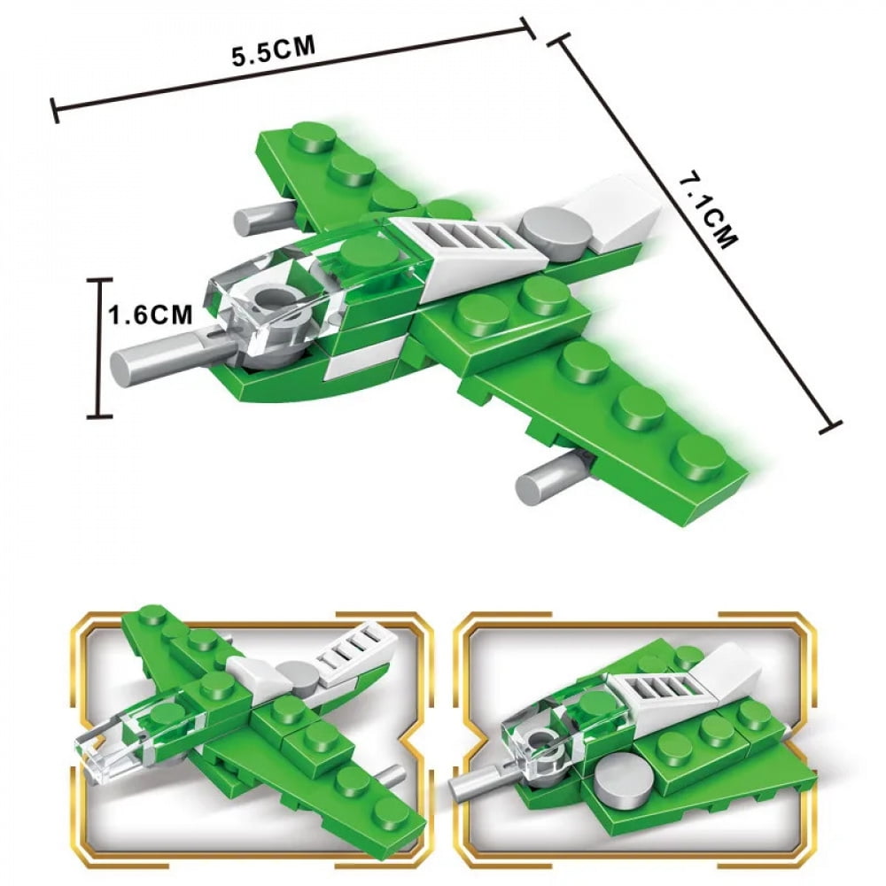 City Police Helicopter Car Plane Building Blocks MOC Classic Aircraft ...