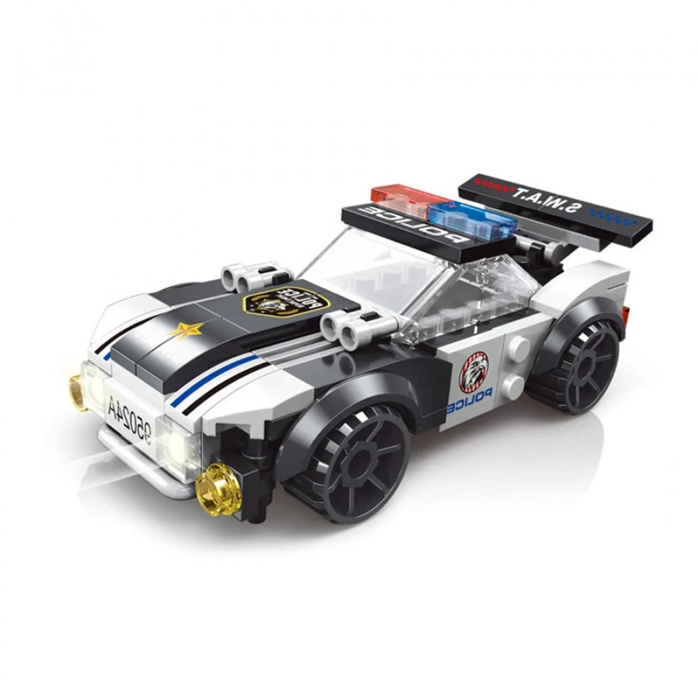 City Police Plane Building Blocks Dual-Rotor Helicopter Famous Car DIY ...