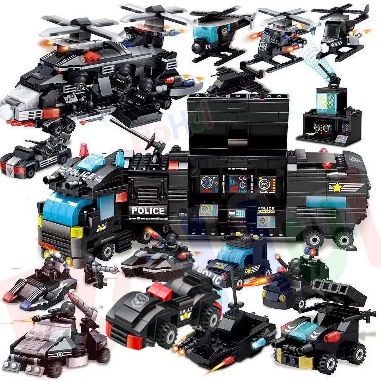 City Police Station SWAT Team Military Set Building Blocks Car Fighting ...