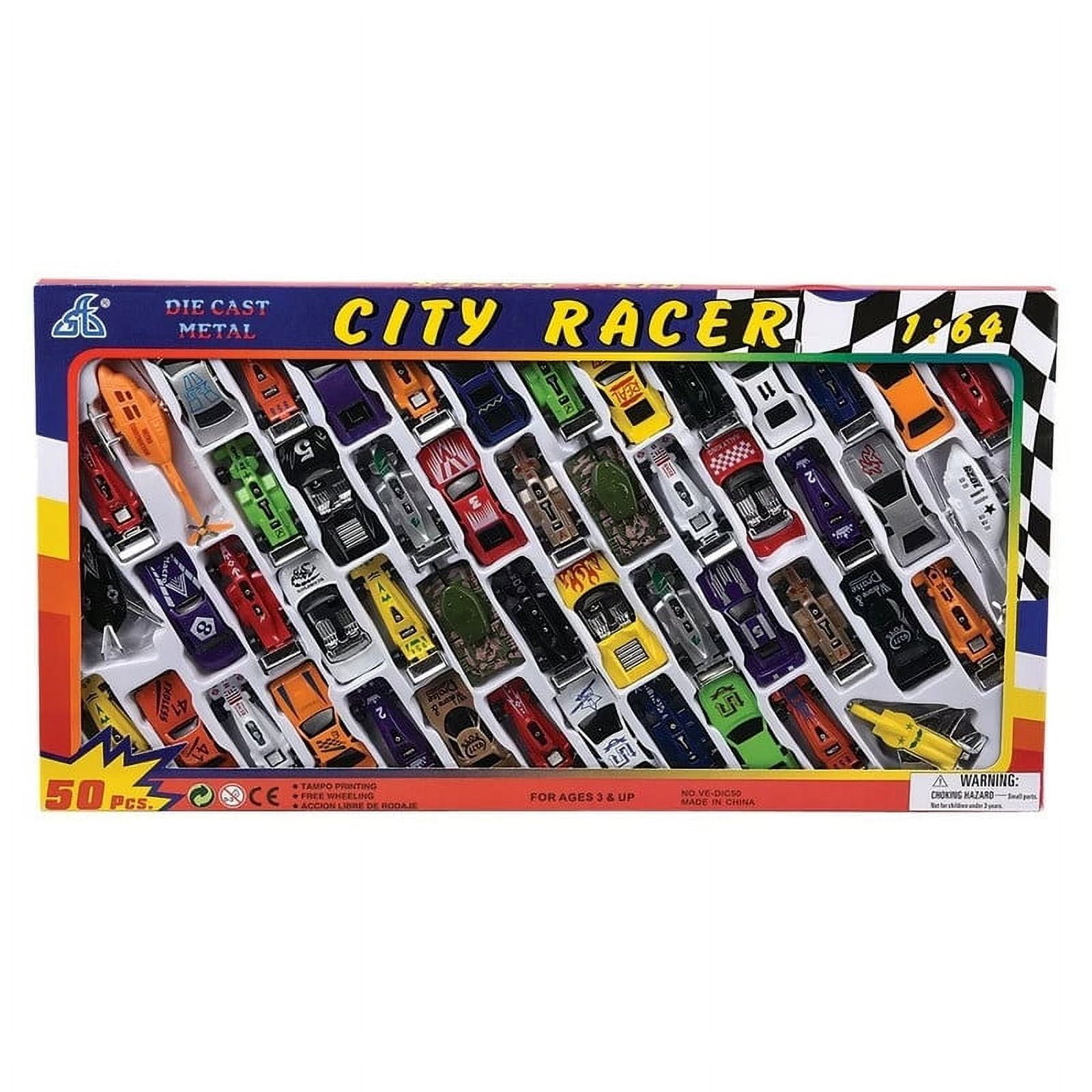 City Racer Die Cast Metal Toy Cars Assorted - 50 ct - Walmart.com