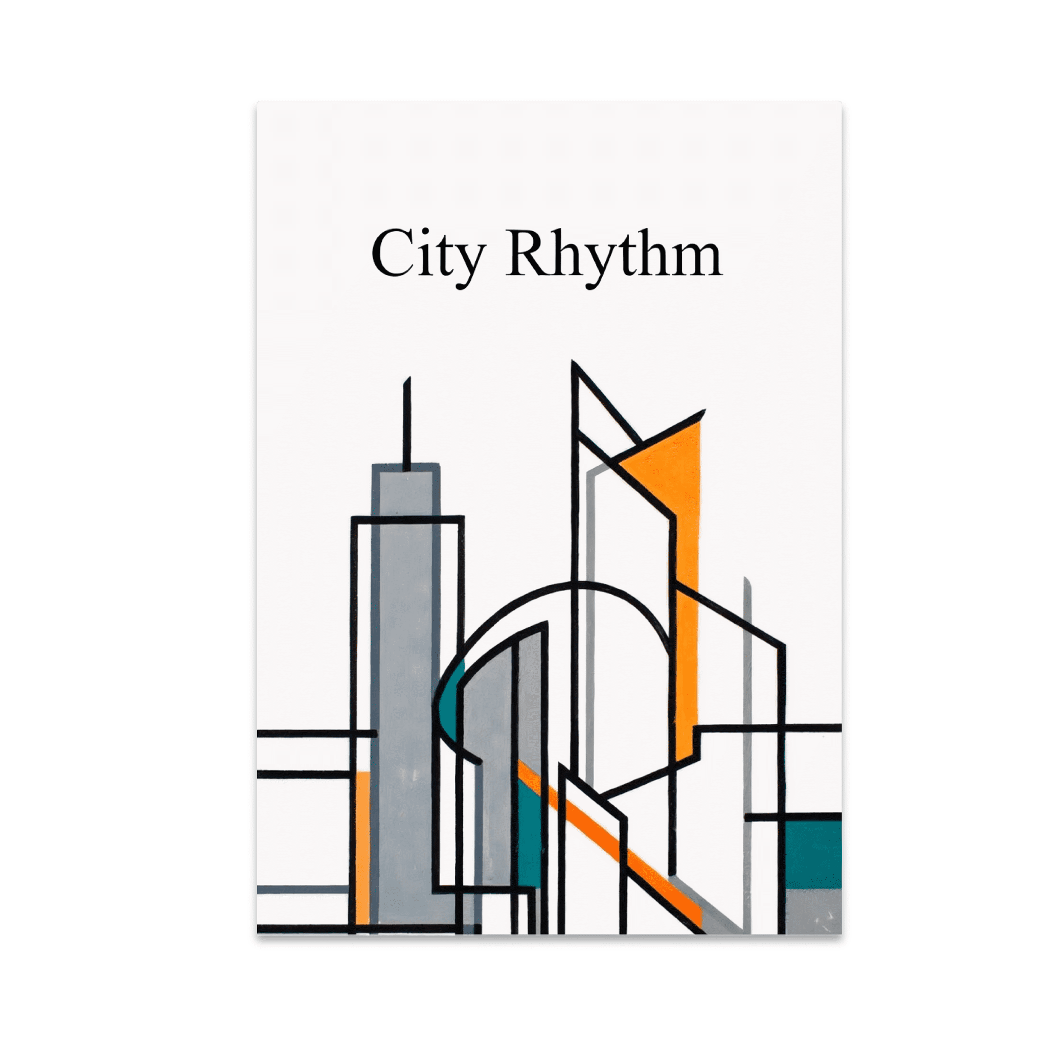 City Rhythm Abstract Urban Geometric Wall Art - Modern Decor Enthusiast ...