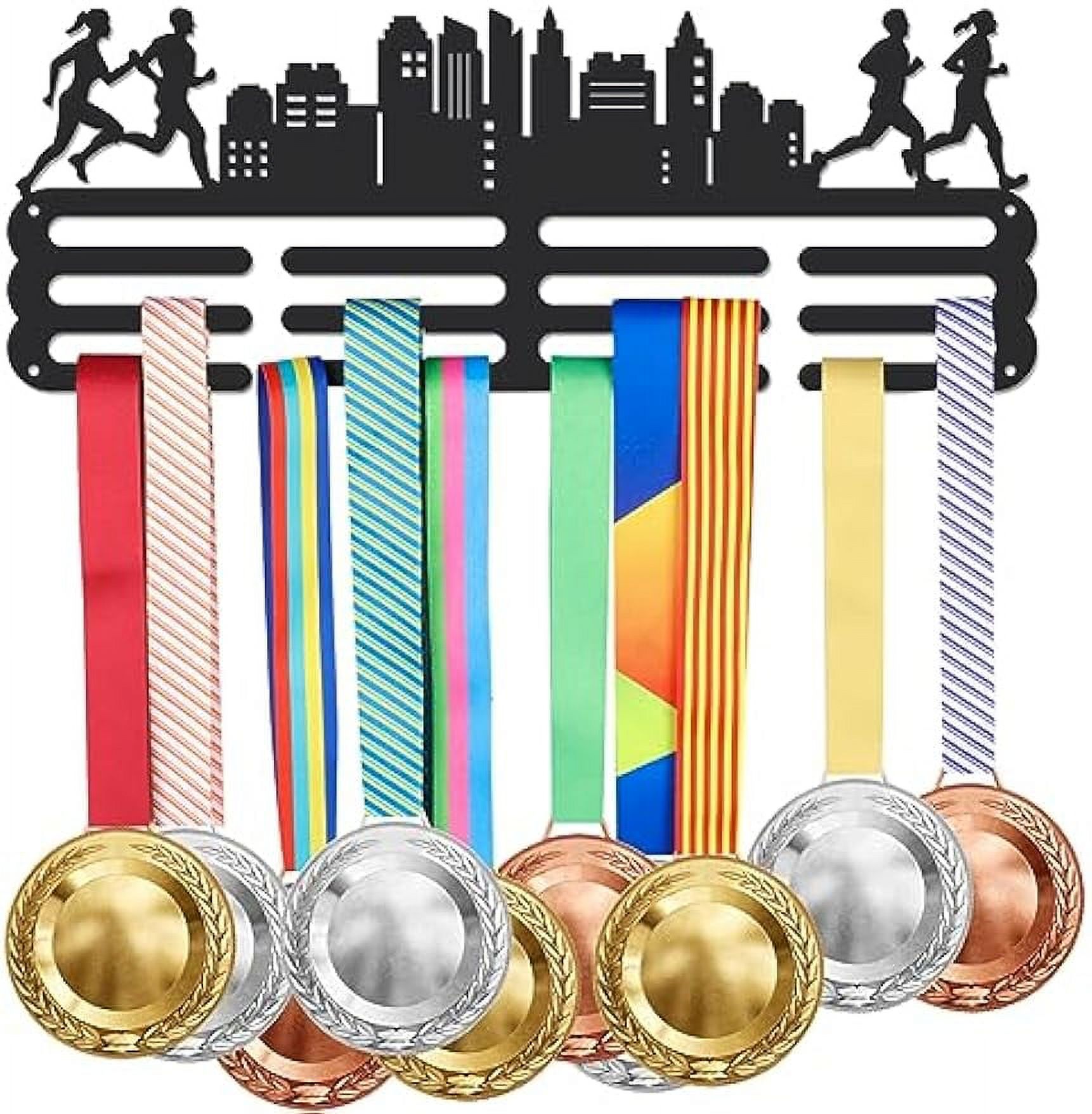 City Run Running Metal Medal Hooks Runner Wall Storage Award Holder for ...