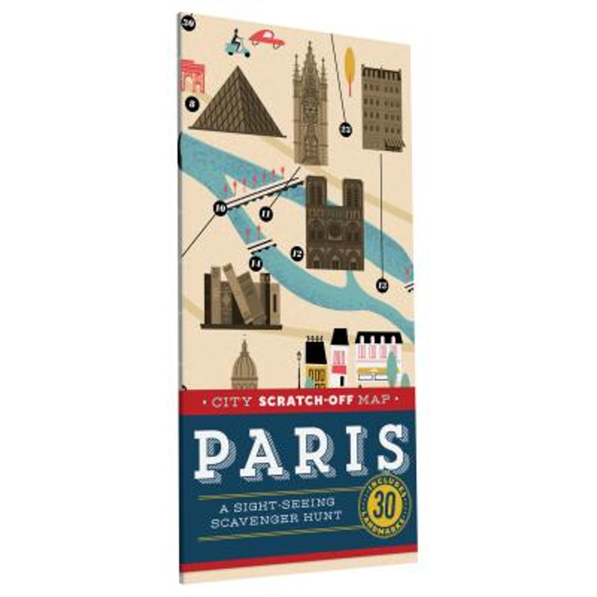 Pre-Owned City Scratch-Off Map: Paris: A Sight-Seeing Scavenger Hunt ...