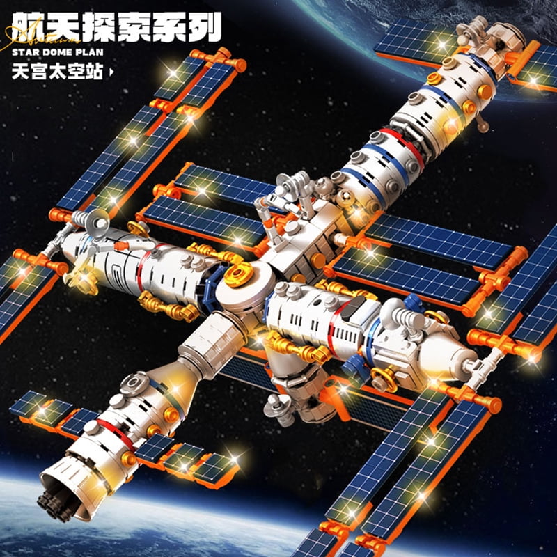 City Shuttle Satellite Rocket Building Blocks Space Station Saturn ...