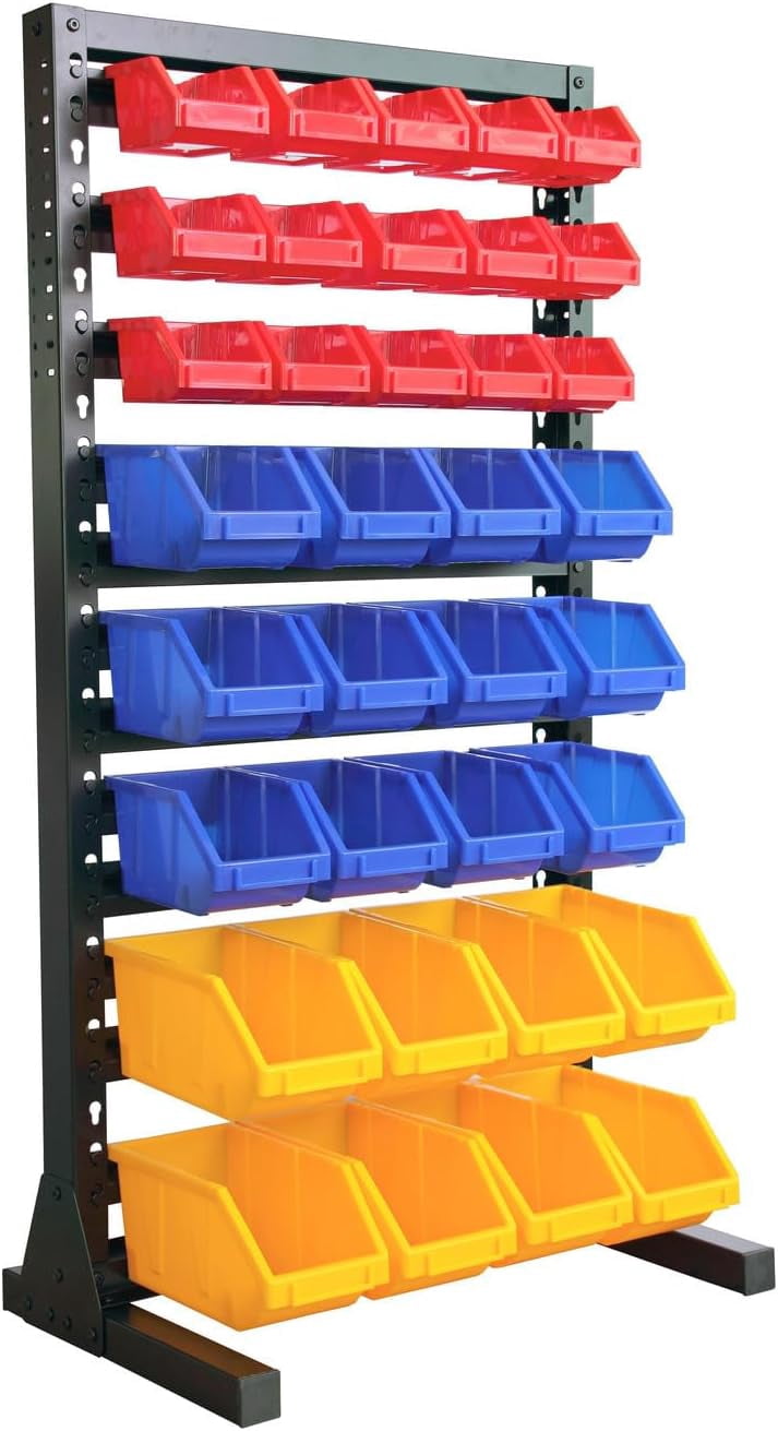 City Sleek Hanging Bin Rack Storage System Heavy Duty Steel Rack ...