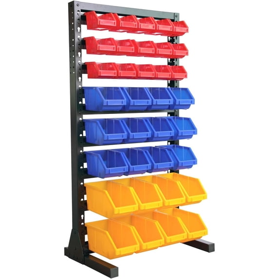 City Sleek Hanging Bin Rack Storage System Heavy Duty Steel Rack ...