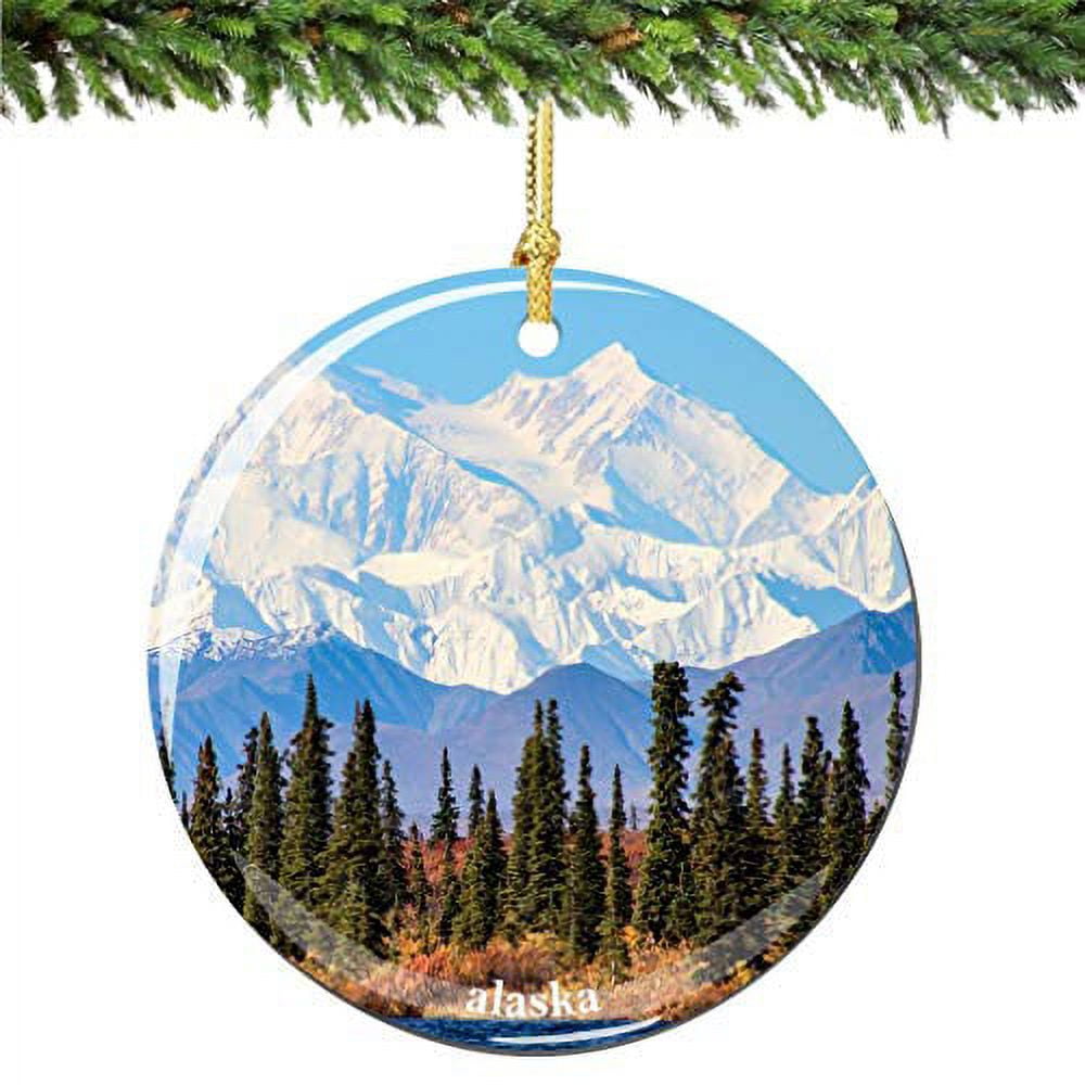 City-Souvenirs Alaska Christmas Ornament, Porcelain 2.75 Inch Alaska ...