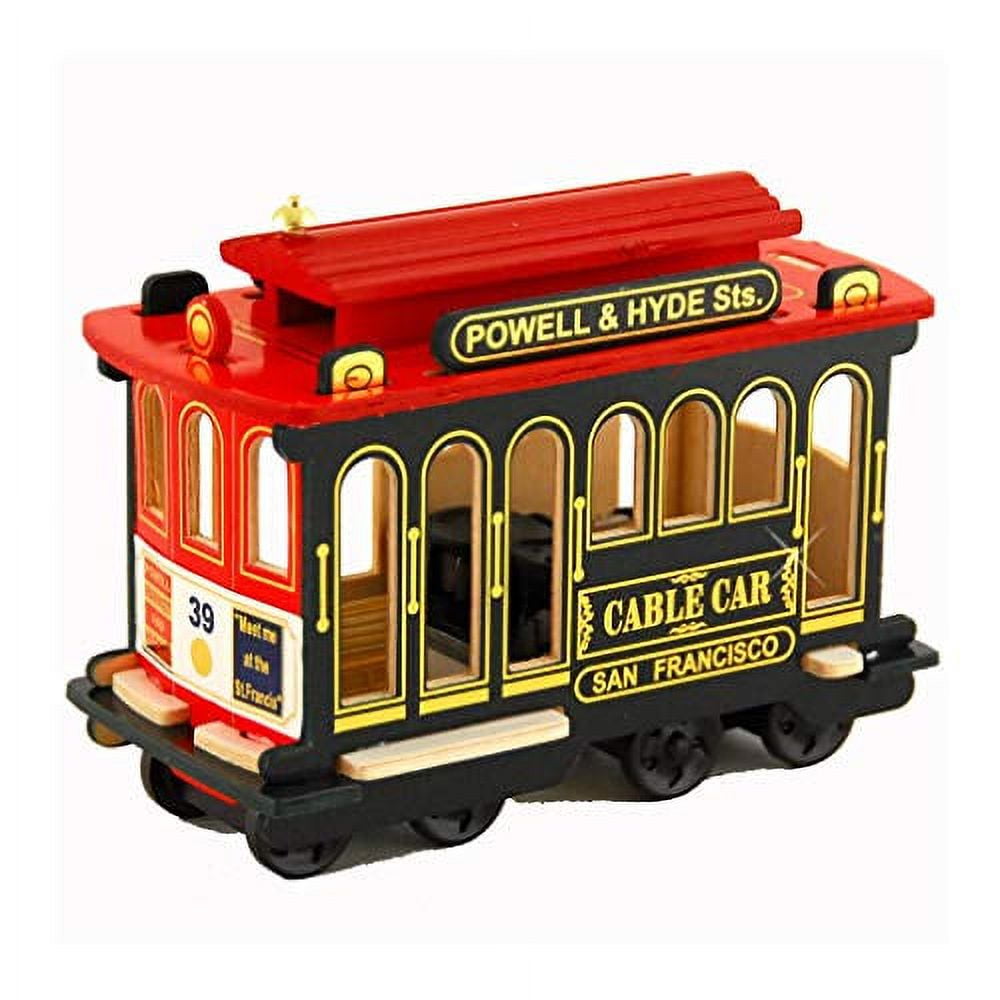 City-Souvenirs Musical San Francisco Cable Car Wooden Replica 6 Inches ...