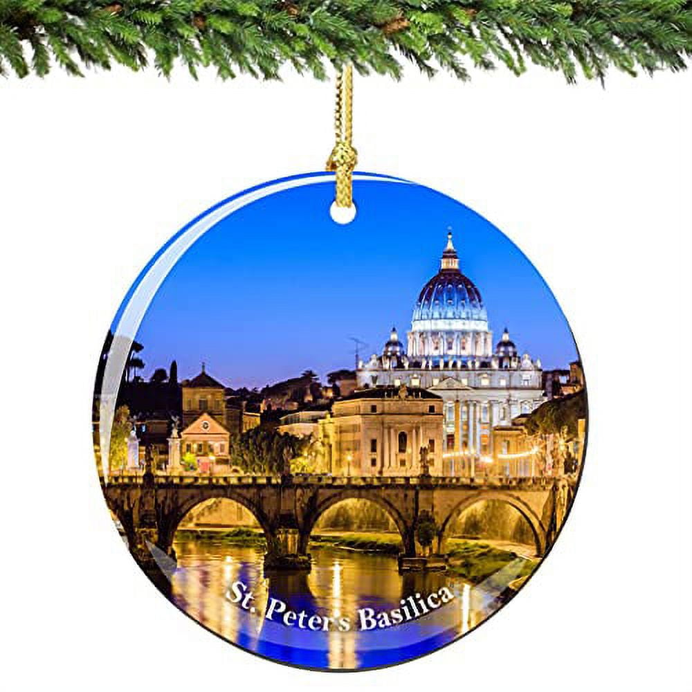 City-Souvenirs Vatican St Peters Christmas Ornament 2.75 Inch Double ...