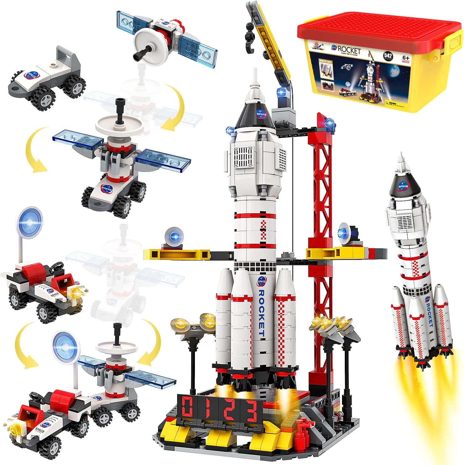 EXERCISE N PLAY Space Exploration Toy - Mars Rover, Launcher, Satellite ...