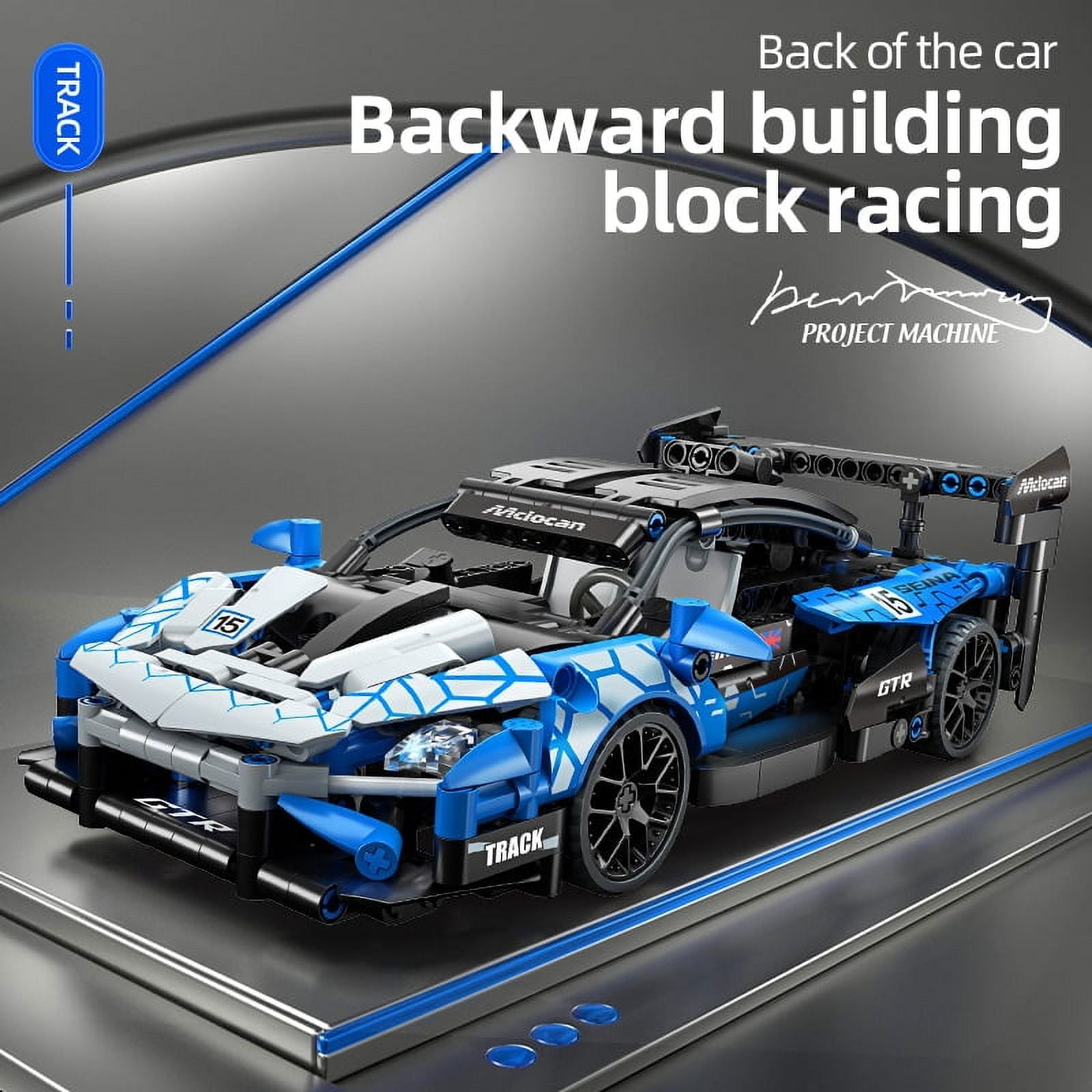 City Speed Car Building Blocks 451PCS Luxury Auto Racing Vehicle with ...