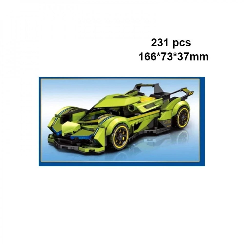 City Speed Champion Technical Racing Car Building Blocks Garage Sports ...