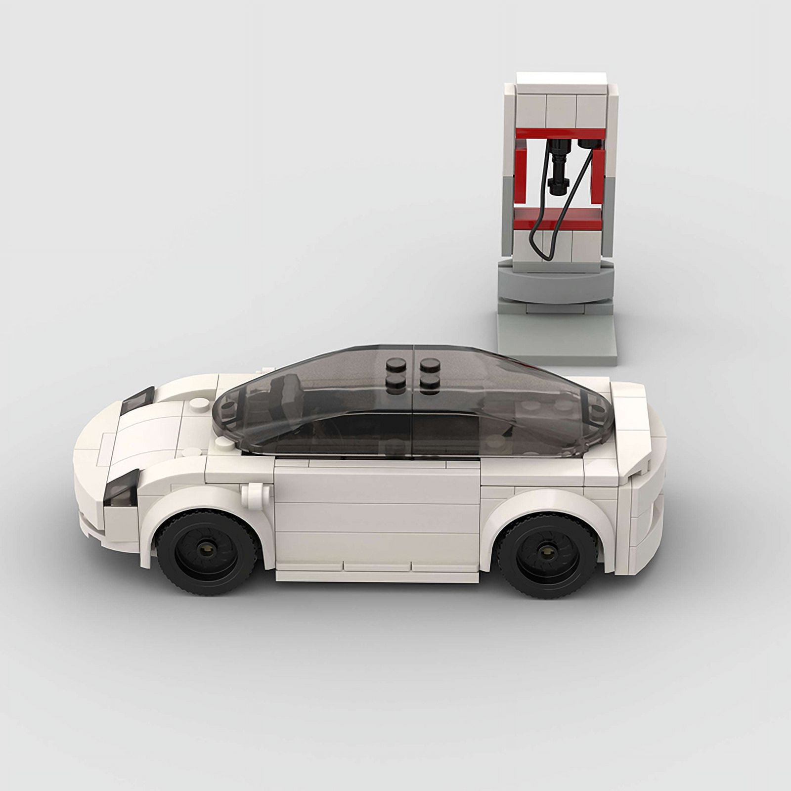 City Speed Champions MOC Car Tesla Model 3 Brick Vehicle Set Racing ...