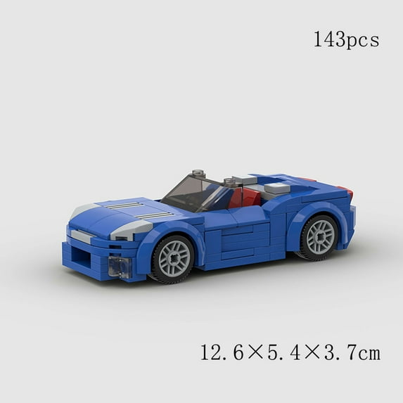 City Speed Convertible MOC Old Car Super Race Vehicle Model Building ...