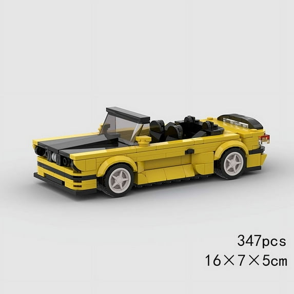 City Speed Convertible MOC Old Car Super Race Vehicle Model Building ...