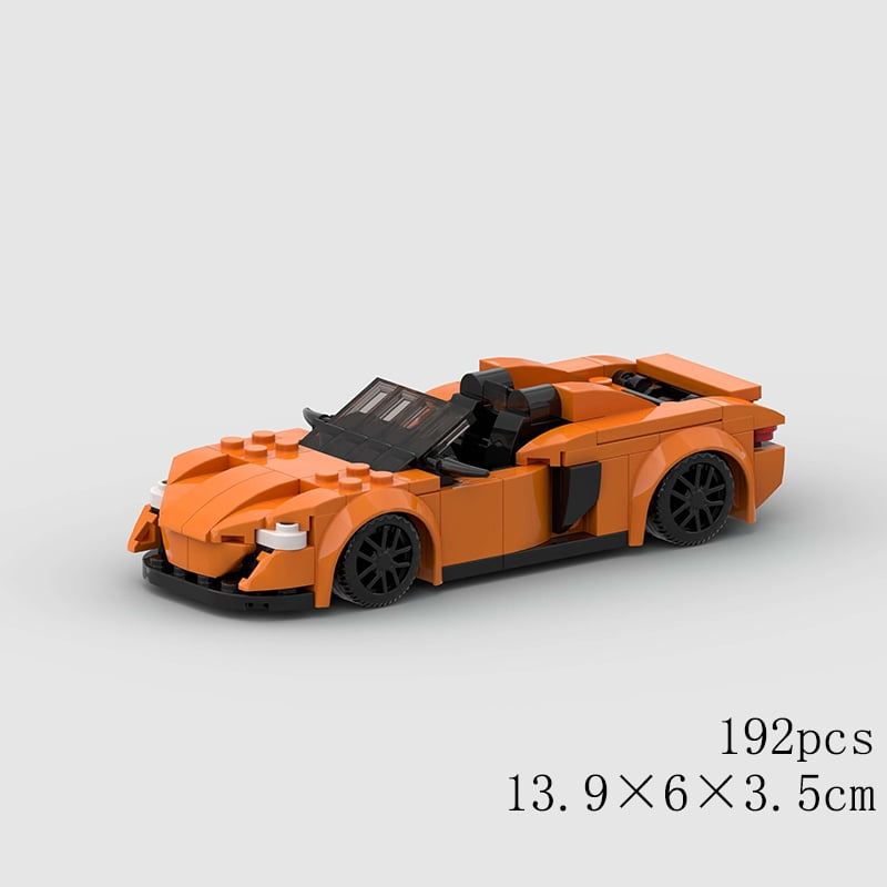 City Speed Convertible MOC Old Car Super Race Vehicle Model Building ...
