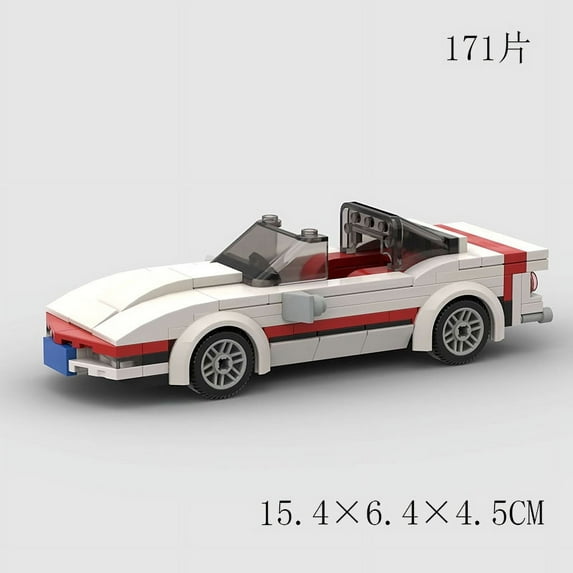 City Speed Convertible MOC Old Car Super Race Vehicle Model Building ...