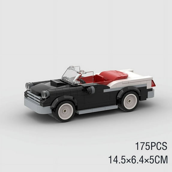 City Speed Convertible MOC Old Car Super Race Vehicle Model Building ...