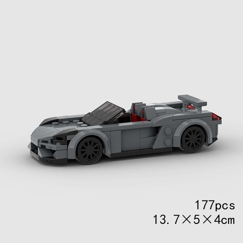 City Speed Convertible MOC Old Car Super Race Vehicle Model Building ...