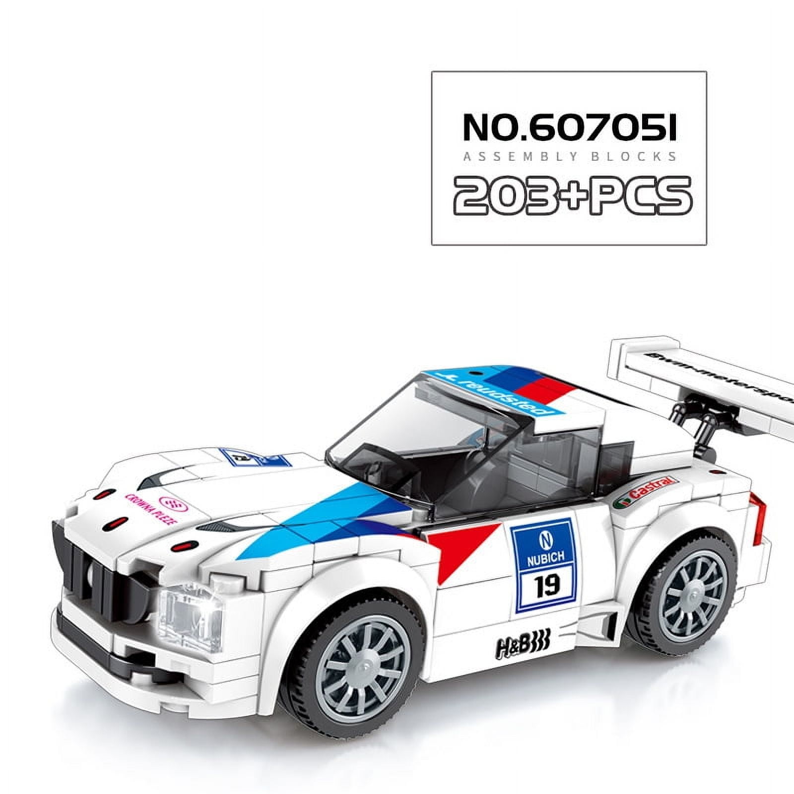 City Speed Racing MOC Car Sports Building Blocks Bricks Classic Rally ...