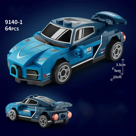 City Speed Racing MOC Car Sports Building Blocks Bricks Classic Rally ...