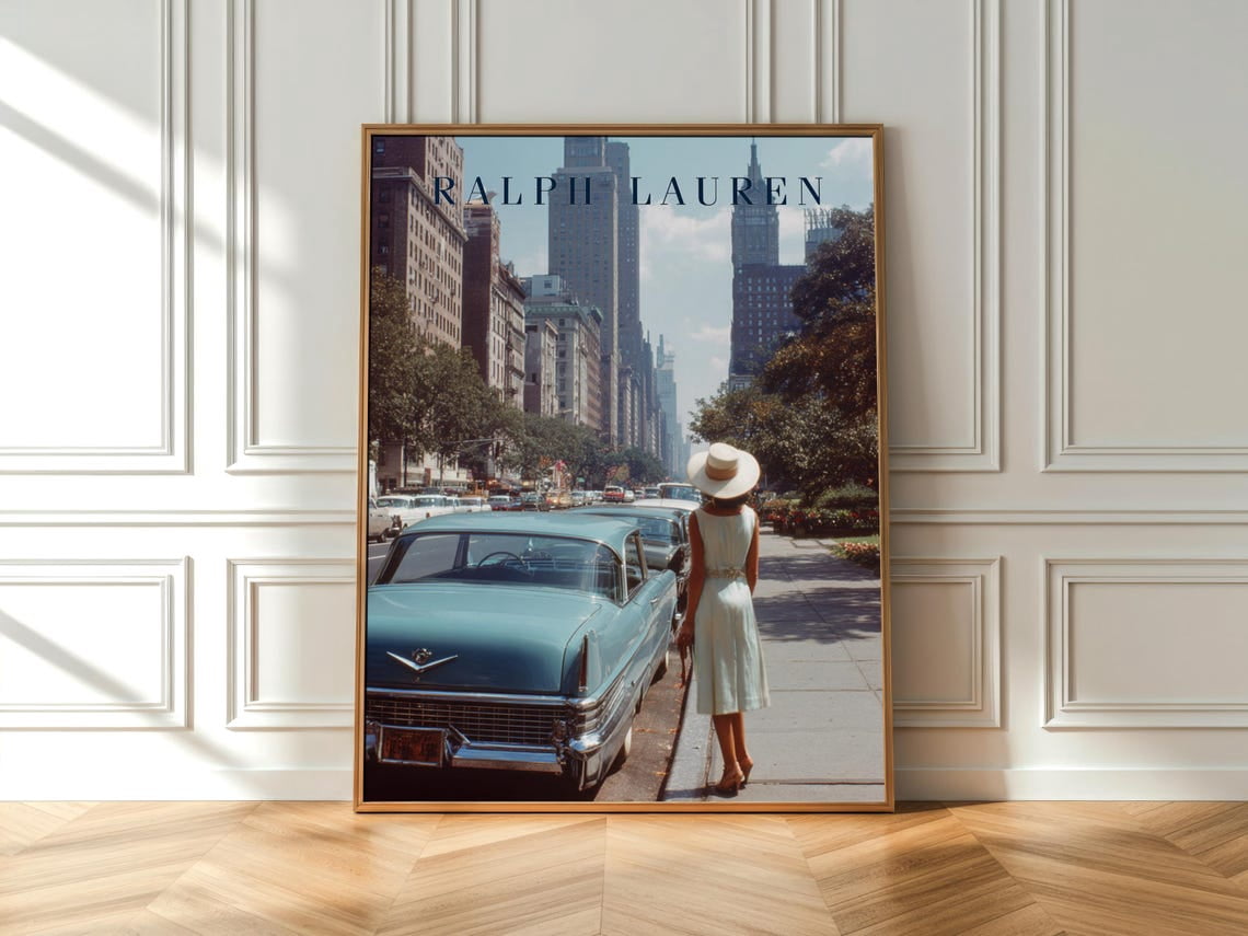 City Street Old Money Fashion Retro NYC Poster Unframed Paper Print ...