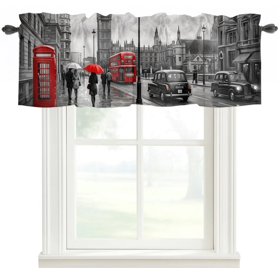 City Street Valances for Windows Farmhouse Kitchen Curtains Valances ...