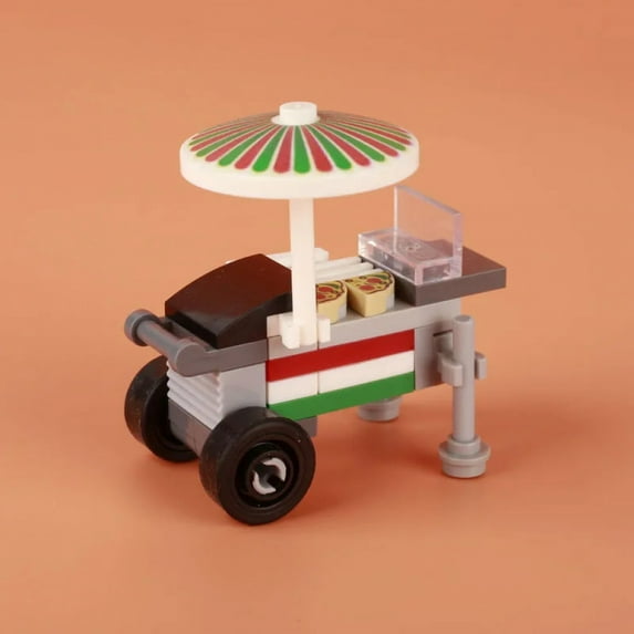 City Street View Scene Building Blocks Furniture Supermarket Cinema ...