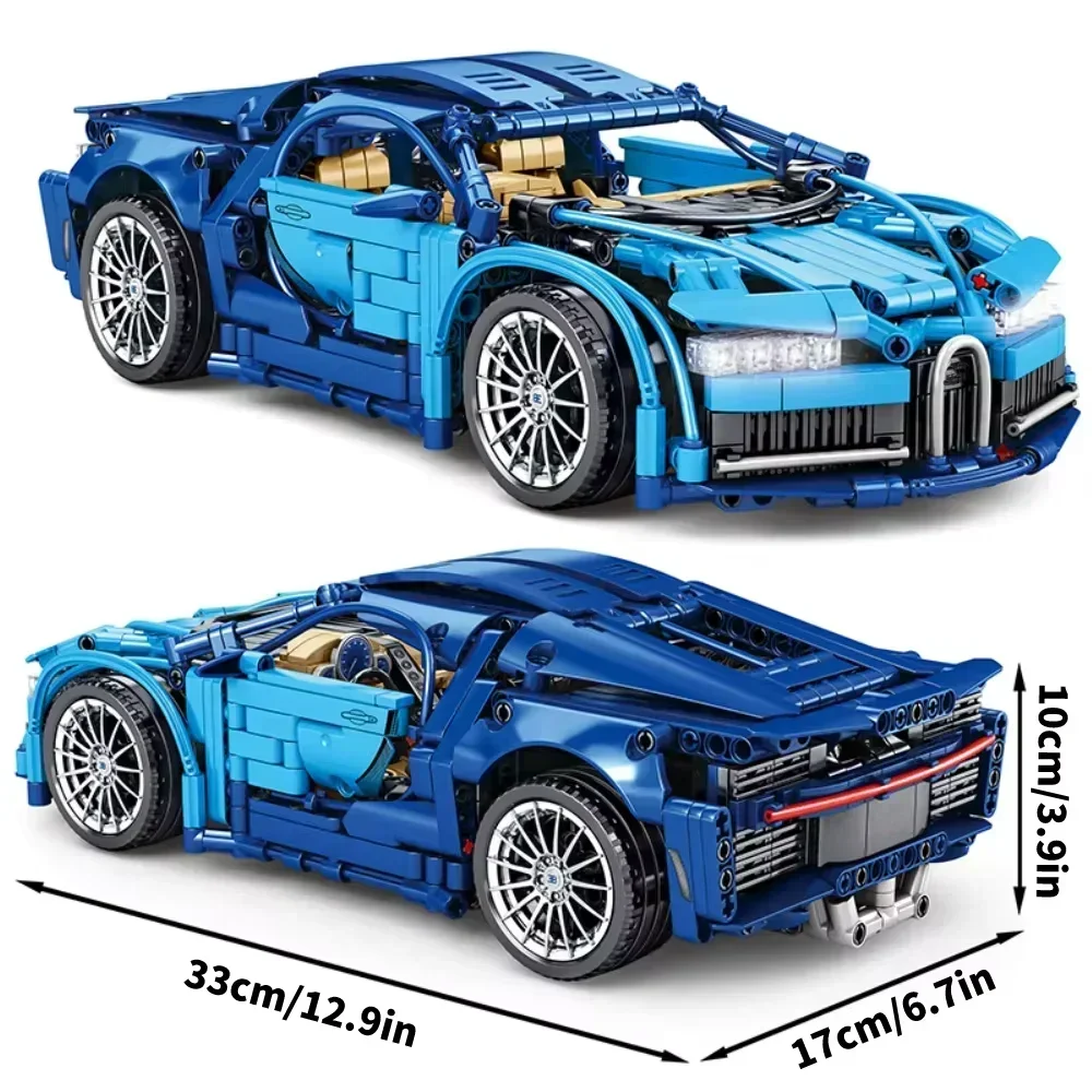 City Technical 1:14 Building Blocks Model MOC Hypercar Racing Car 1300 ...