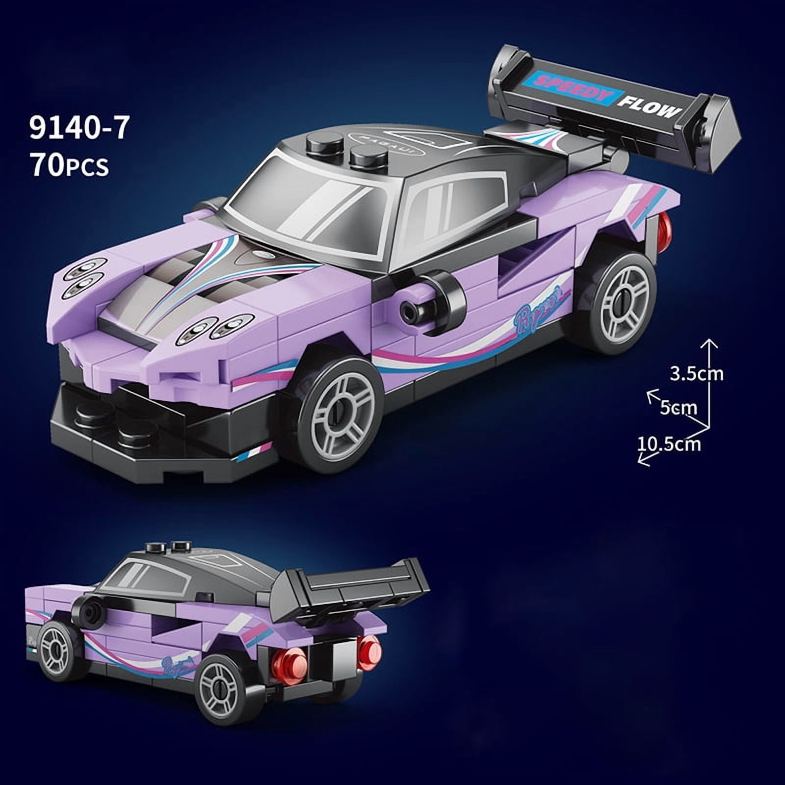 City Technique Speed Racing Car old Classic Sport Model Building Brick ...