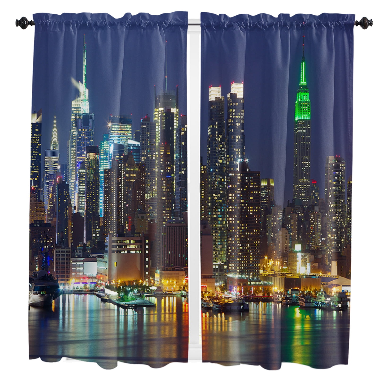City Tokyo Tower Night Building Cityscape Scenery Curtains in the ...