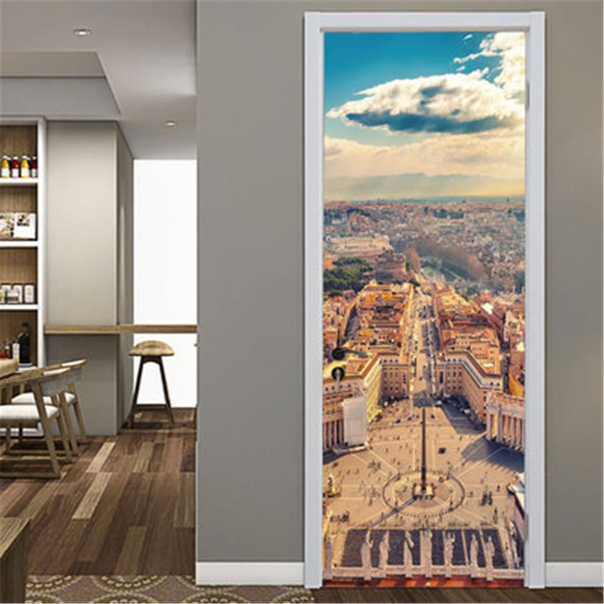 City Track Stickers on the Doors Home Design Peel and Stick Wallpaper ...