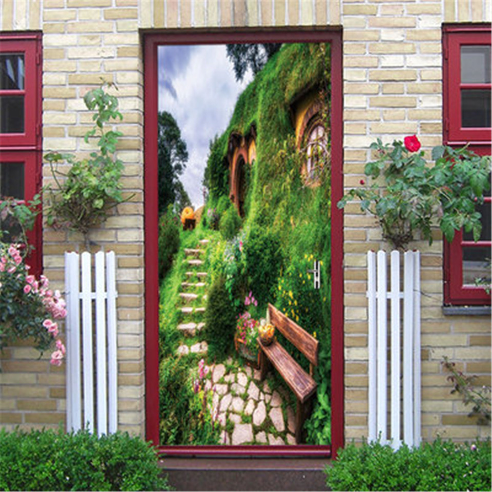 City Track Stickers on the Doors Home Design Peel and Stick Wallpaper ...