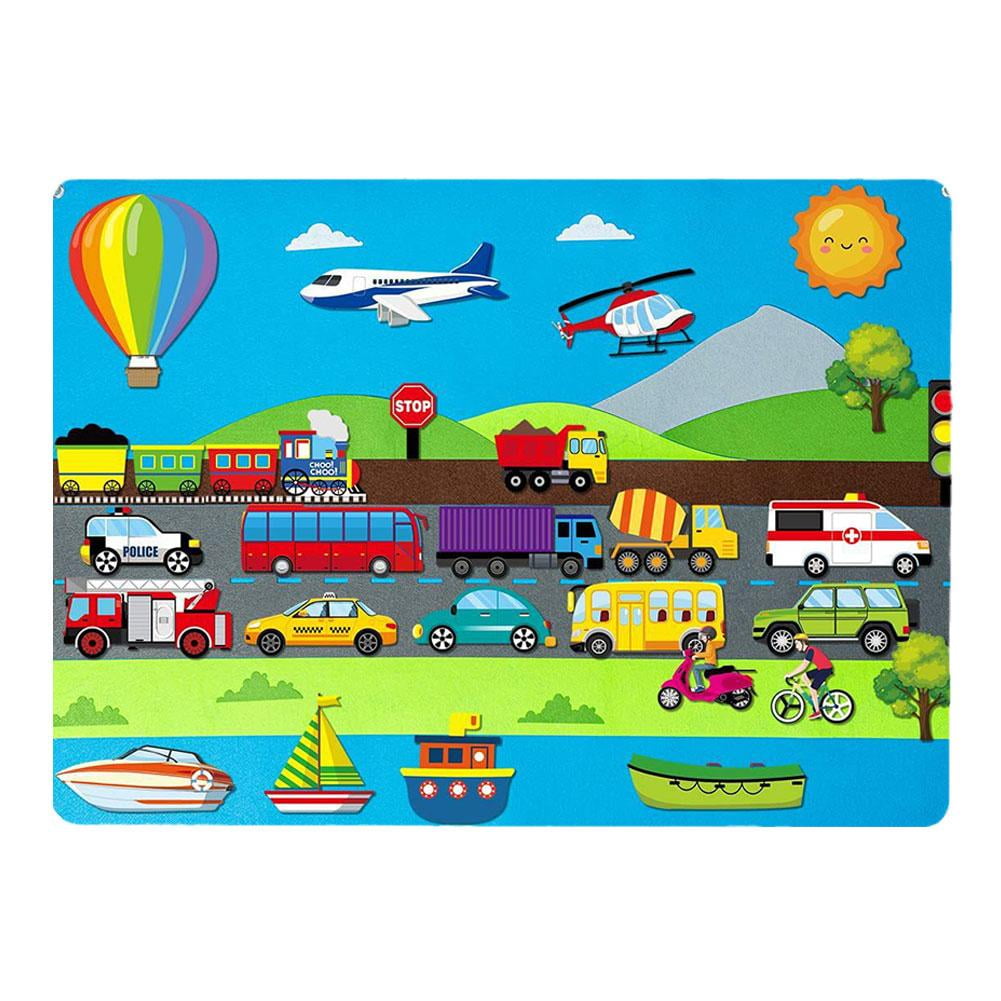 City Train Storyboard (G)$Children'S Early Education 3Diy 3D Felt Game ...