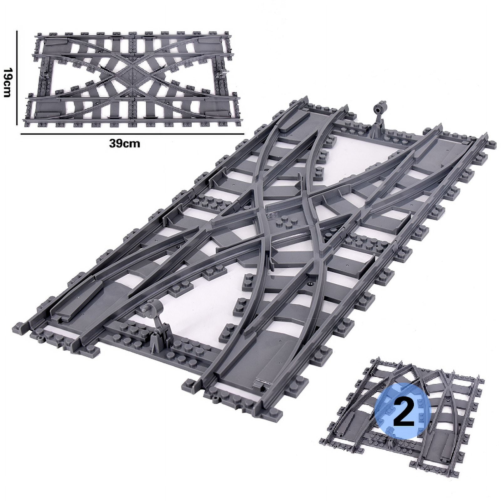 City Trains Flexible Tracks Forked Straight Curved Soft Rails Track ...