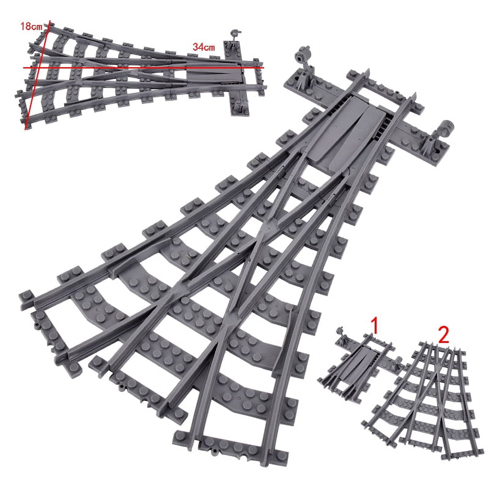 City Trains Flexible Tracks Forked Straight Curved Soft Rails Track ...