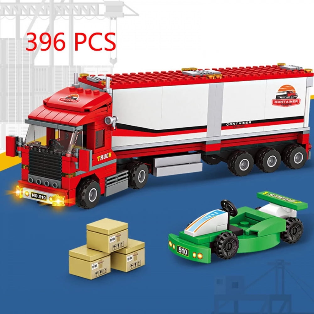 City Truck Vehicle Pickup Heavy Cargo Transport Model Building Blocks ...