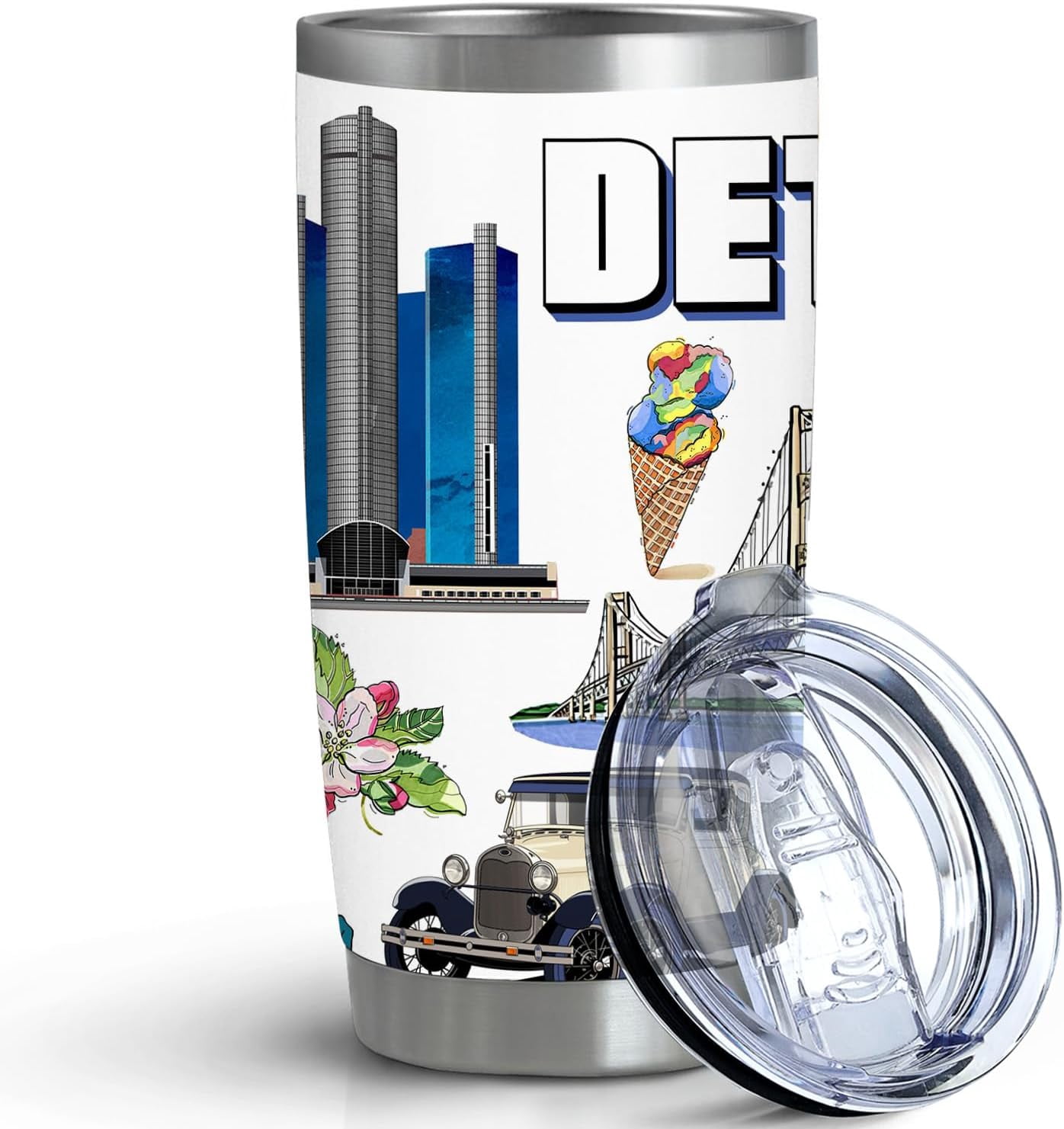 City Tumbler for City Lover,20oz Double Wall Vacuum Insulated Stainless ...