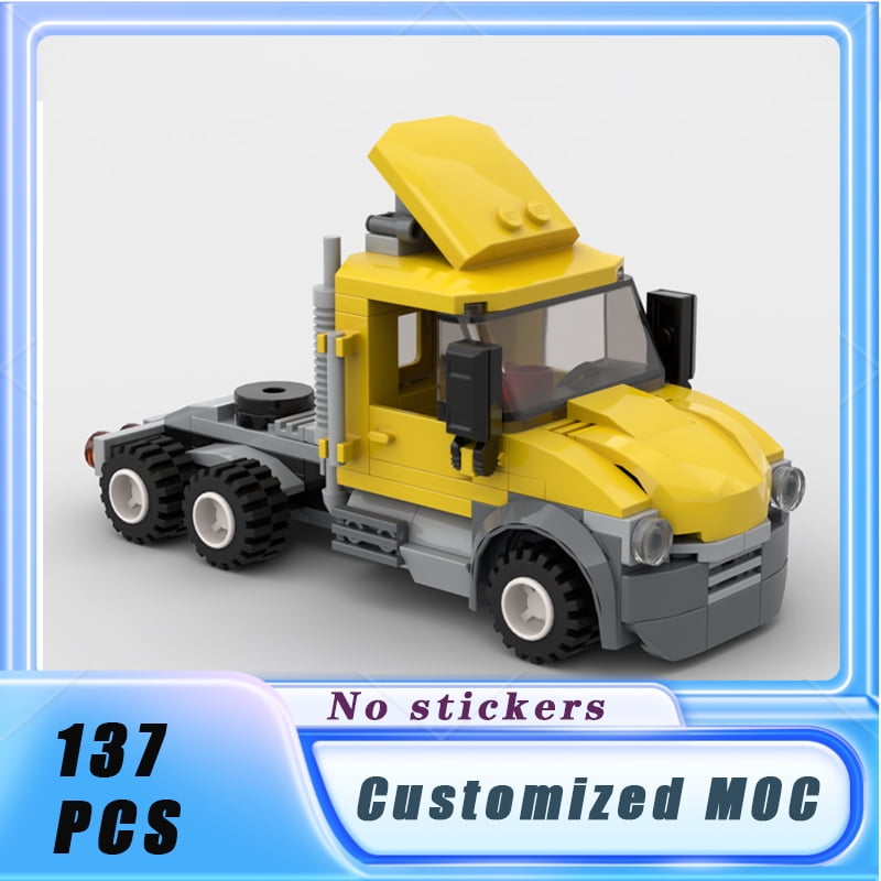 City Vehicle Classical STUDSKE Day Cab Truck Building Blocks Model ...