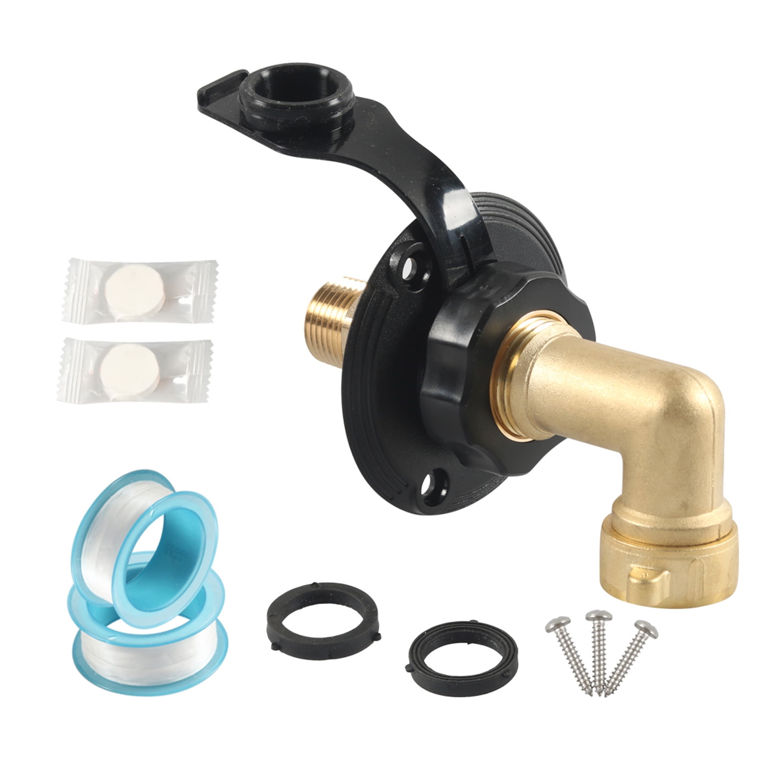 City Water Fill Inlet Flange With Brass Check Valves For Motorhomes ...
