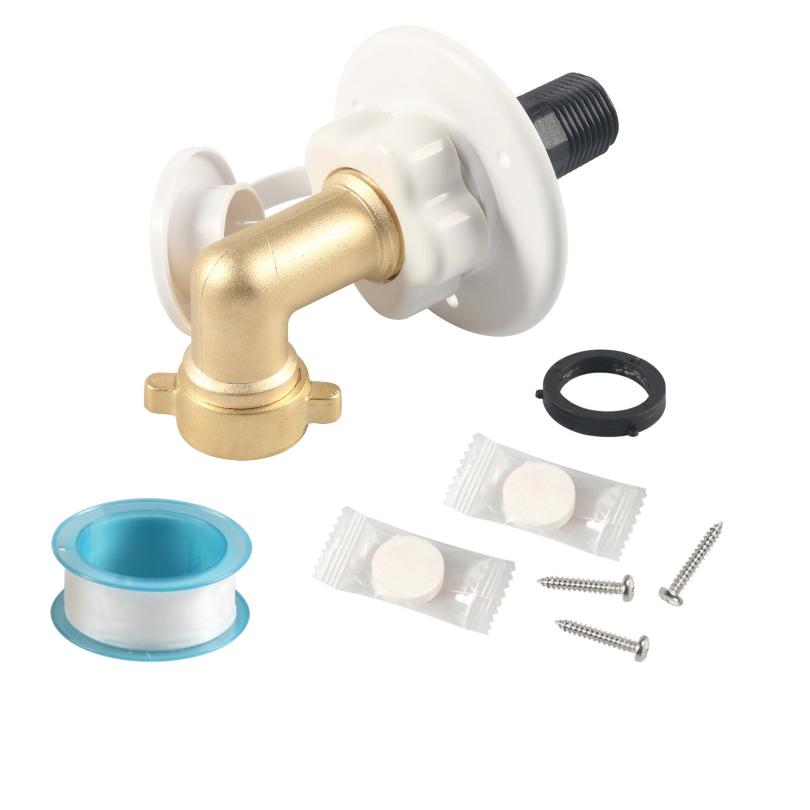 City Water Fill Inlet White Optional Hoses Elbow Flange Brass with ...