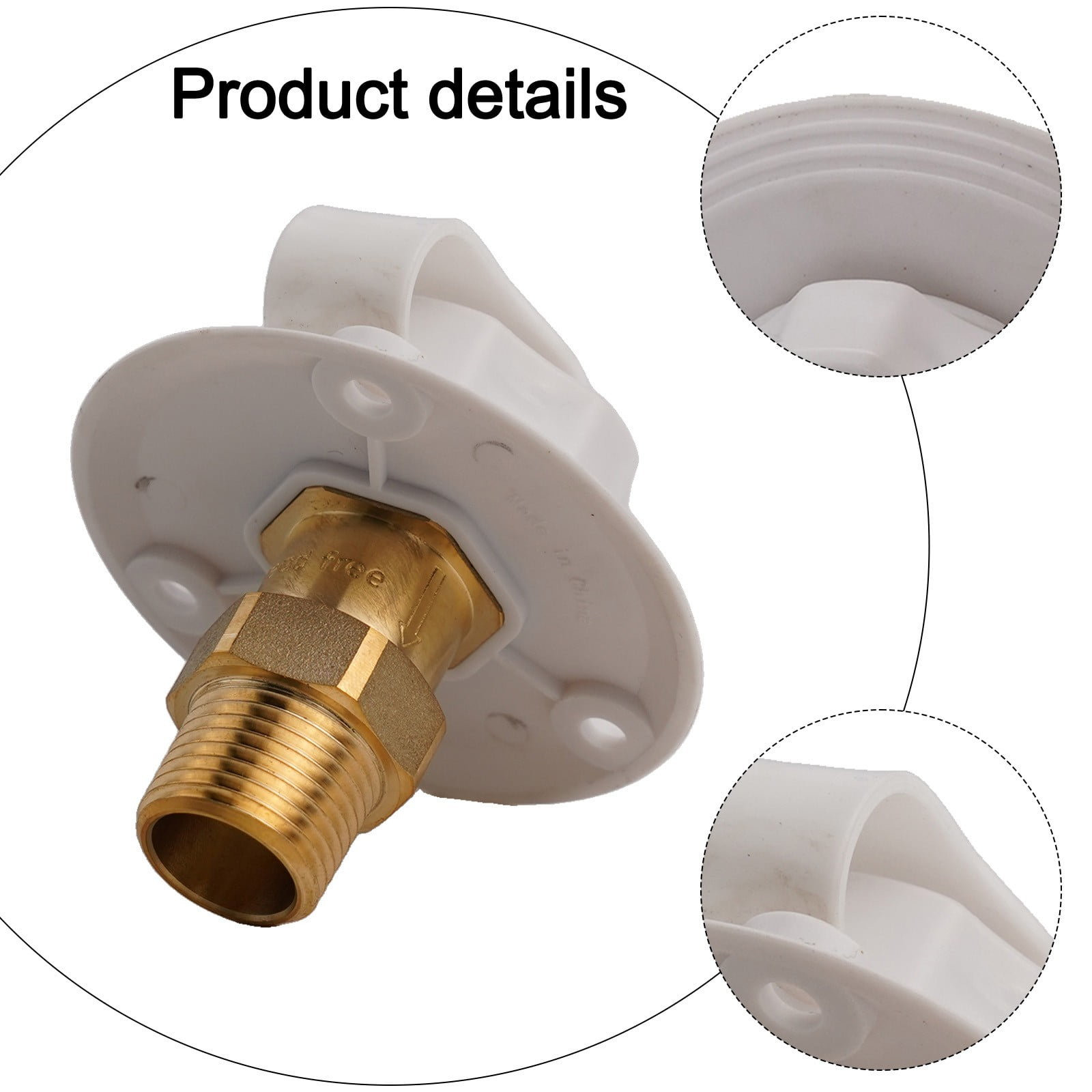City Water Inlet With Check Valve Flange Hose Connector Connections ...