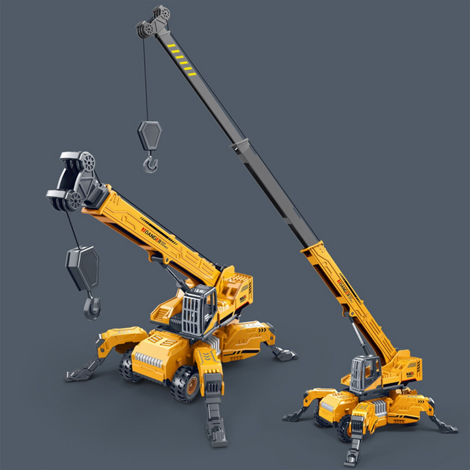 City Yellow Mobile Construction Crane Toy for Boys and Girls, Long ...