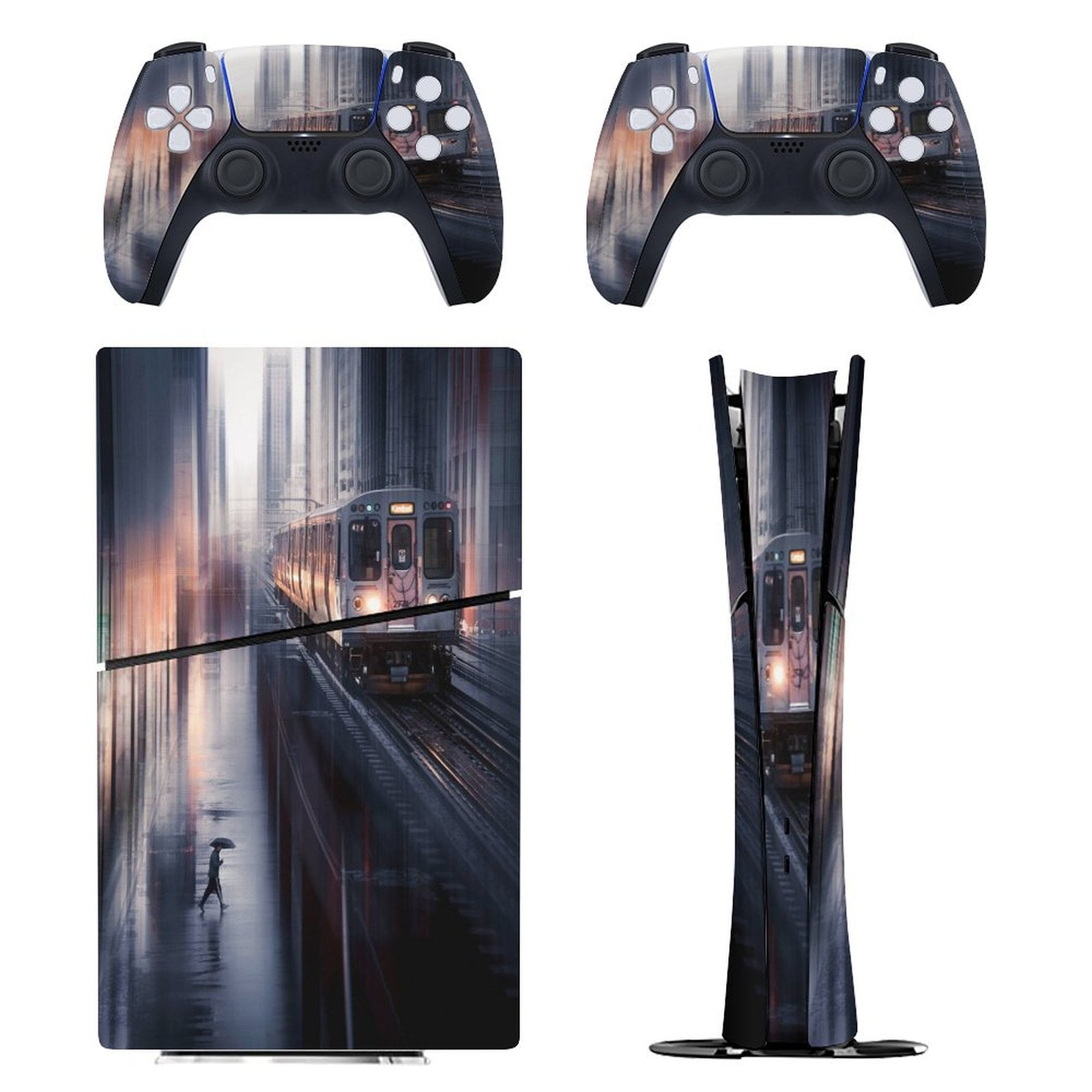 City in The Rain PS5/PS5 Slim Digital Disc Skin Sticker For Console And Controller Skins ...