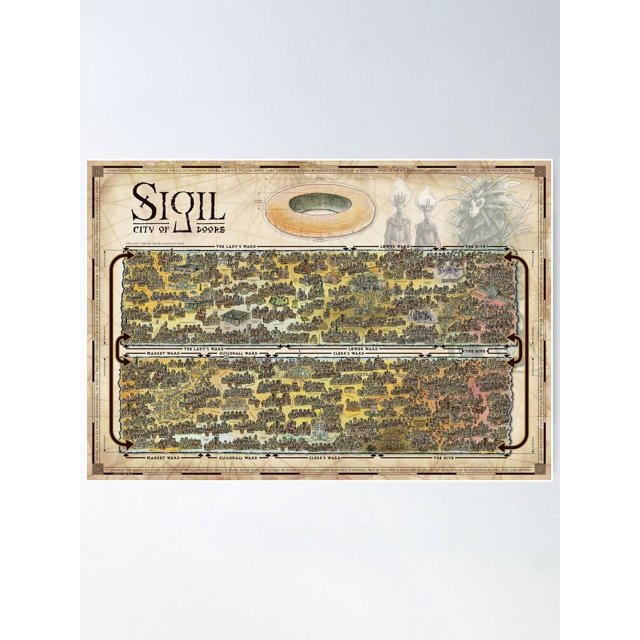 City map of Sigil Poster - Walmart.com